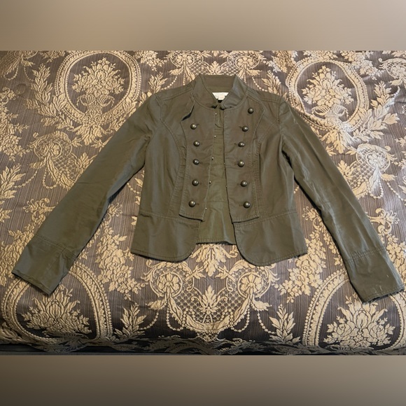 Zara | Jackets & Coats | Zara Basic Collection Beige Military Band ...